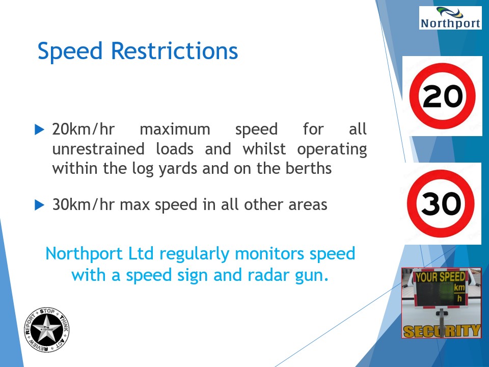 speed restrictions | Northport Induction